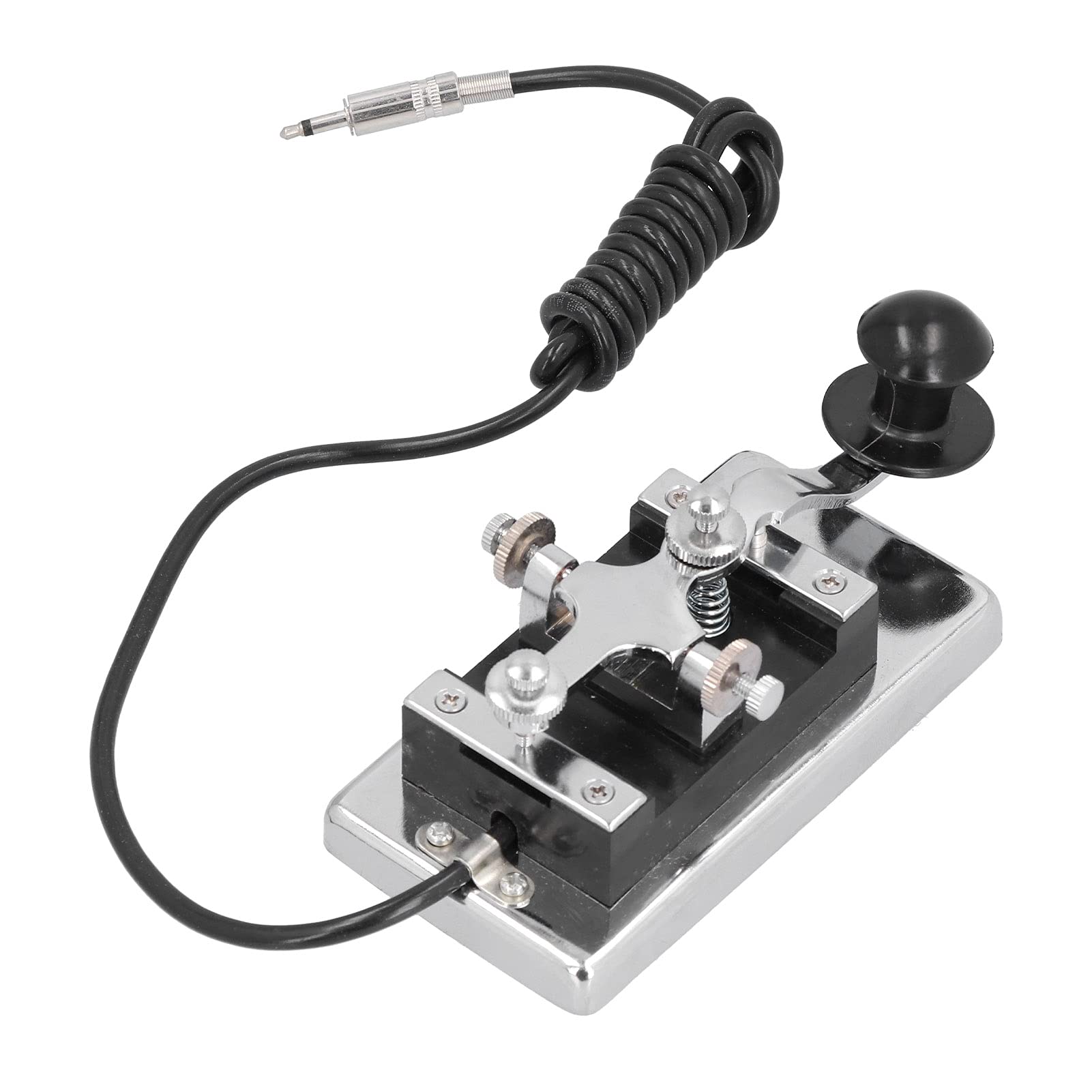 Acogedor Morse Code CW Telegraph Stainless Steel K-4 Hand Key Short Radio Morse CW Telegraph K4 Key Radio Communication Teaching Aids