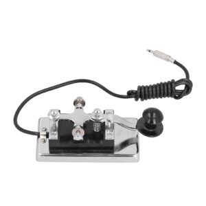 Acogedor Morse Code CW Telegraph Stainless Steel K-4 Hand Key Short Radio Morse CW Telegraph K4 Key Radio Communication Teaching Aids