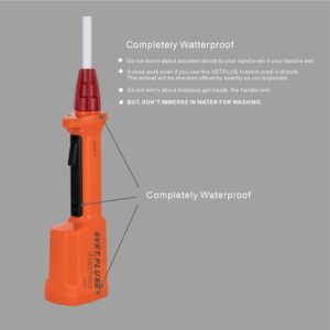 VET.PLUS Rechargeable Waterproof Livestock Prod for Cows Cattle and Swine prod hog prod Animal prod for Big Large Dogs (NOT for Small Dog OR Pets), Shaft Length 28 inch, Total Length 38 1/2 inch