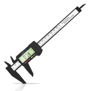 caliper measuring tool,piubers electronic vernier caliper, digital caliper 6 inch with large lcd screen and inch mm metric conversion measurement tool