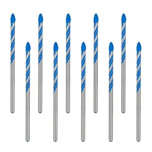 rannb 10pcs masonry drill bit 5/32" drilling dia carbide drill bit for glass, tile and ceramic