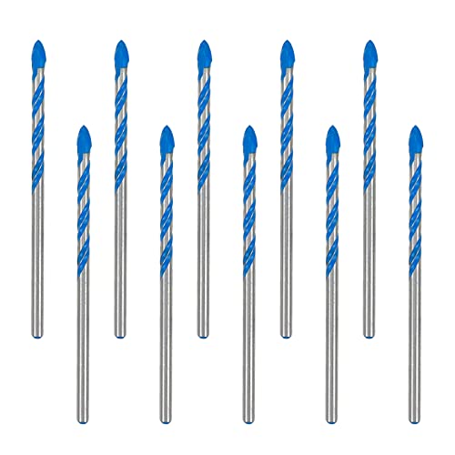 Rannb 10pcs Masonry Drill Bit 5/32" Drilling Dia Carbide Drill Bit for Glass, Tile and Ceramic