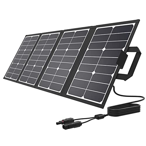 MONTEK 80W Foldable Solar Panel for Solar Generator, fit for Jackery/BLUETTI/Goal Zero/Anker/ECO Flow Portable Power Station, Outdoor Camping RV Off-Grid System