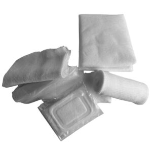 CPR & FA Training Kits w. 2 Non-Woven Triangular Bandages, 10 Pack, MCR Medical