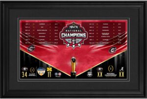 georgia bulldogs framed 10" x 18" 2021 college football playoff champions collage - college player plaques and collages