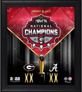 georgia bulldogs framed 15" x 17" 2021 college football playoff champions collage - college player plaques and collages