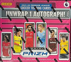 2021-22 panini prizm premier league soccer hobby box (12 packs/12 cards: 1 auto)