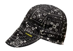 u.s. welder reversible welding cap bandana print (7 1/4, black)