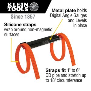 Klein Tools 80035 Level, Digital Electronic Level and Angle Gauge Tool Kit with Plumbers Straps, Measures Angles, Magnetic Base, 2-Piece