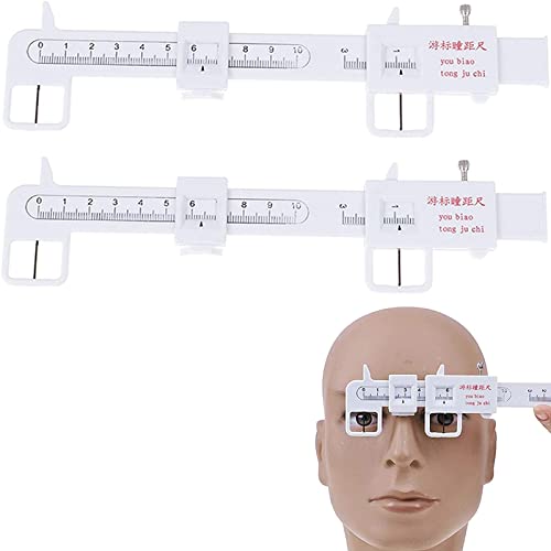 2 Pack Pupil Distance Ruler PD Ruler Pupil Distance Meter Eye Ophthalmic Tool Measure Optical Vernier PD Ruler