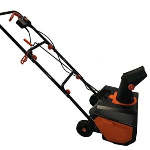 Kapoo Snow Thrower, Electric Snow Blower 18 Inch , Overload Protection, 13 Amp, Steel Auger and 180° Rotatable Chute, Black & Orange bb13