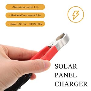 Happyyami 1 Set Solar Panels Portable Charger Solar Board Solar Charge Panel Solar Cell Plate Solar Panel Charger Car Charger Solar Cell Panel Travel Monocrystalline Silicon Tool Water Proof