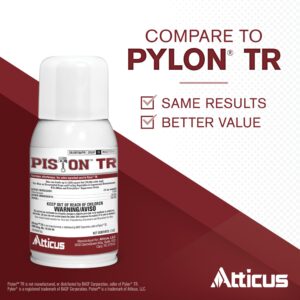 Piston TR Greenhouse Fogger (2oz Can) by Atticus (Compare to Pylon) - Total Release Chlorfenapyr Insecticide/Miticide - Controls Mites, Thrips, Caterpillars, and Adult Fungus Gnats