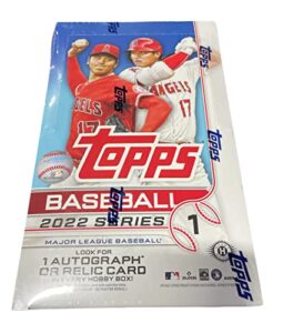 2022 topps series 1 baseball hobby box (24 packs/14 cards: 1 auto or relic, 1 silver pack)