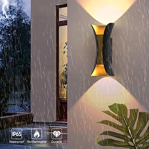 Shinbeam Outdoor Wall Lights,Up and Down LED Porch Lights,Waterproof 20W 3000K Wall Mount Light, Outdoor Wall Lamp Suitable for Garden & Patio Lights