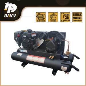 HPDAVV 6.5-HP Portable Air Compressor with Wheels - 9 Gallon Air Tanks Wheelbarrow Gas Powered Air Compressor (1, 6.5HP/9GAL*2/Wheelbarrow)