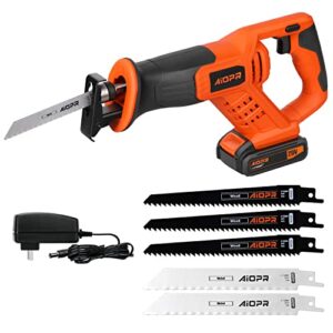 AIOPR 20V Cordless Reciprocating Saw with 5 Blades (97705)