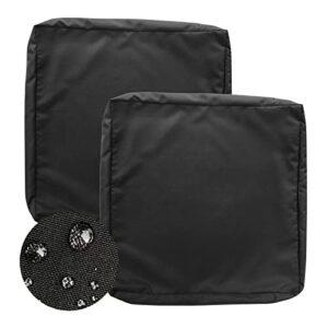 gueglsa outdoor cushion covers 24x22x4, patio cushion slipcovers replacement, high uv resistant replacement cushion covers, set of 2, black