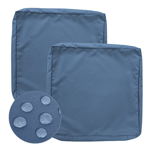 GUEGLSA Outdoor Cushion Covers Replacement 24x22x4,Water Repellent Patio Cushion Slipcovers, High UV Resistant Replacement Cushion Covers, Set of 2, Blue