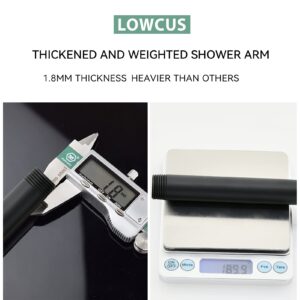 LOWCUS Wall Mounted Extention Shower Arm (Sold with Shower Arm Flange) for U4993-BL 6-inches, Matte Black