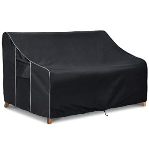 coditure outdoor furniture cover waterproof for sofa, patio loveseat covers fits up to 54 x 38 x 35 inches, black