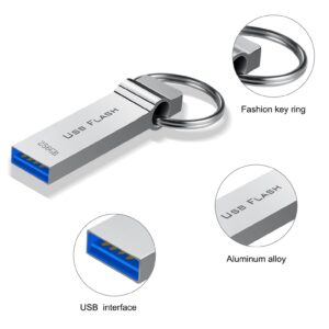 Marryler USB Flash Drive 256GB Waterproof USB Stick High Speed Memory Stick 256GB Ultra Large Storage Metal Thumb Drive with Keychain Design for Laptop Computer Tablet