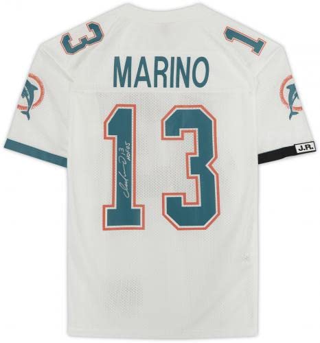 Dan Marino Miami Dolphins Autographed Mitchell & Ness White Authentic Jersey with "HOF 05" Inscription - Autographed NFL Jerseys