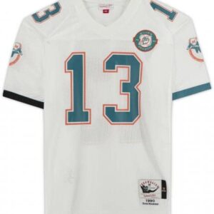 Dan Marino Miami Dolphins Autographed Mitchell & Ness White Authentic Jersey with "HOF 05" Inscription - Autographed NFL Jerseys