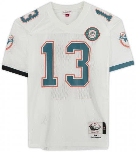 Dan Marino Miami Dolphins Autographed Mitchell & Ness White Authentic Jersey with "HOF 05" Inscription - Autographed NFL Jerseys