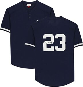 don mattingly new york yankees autographed blue mitchell & ness replica bp jersey - autographed mlb jerseys