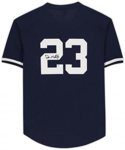 Don Mattingly New York Yankees Autographed Blue Mitchell & Ness Replica BP Jersey - Autographed MLB Jerseys