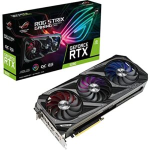 asus rog strix nvidia geforce rtx 3080 oc edition gaming graphics card (pcie 4.0, 12gb gddr6x, lhr, hdmi 2.1, displayport 1.4a, axial-tech fan design, 2.9-slot, super alloy power ii, gpu tweak ii)