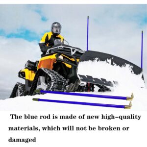 SUONE Snow Plow Blade Marking Guide Kit Blue 20 '' 304 Stainless Steel Connector for Blizzard Boss SNO Way West Snow Plow More Pickups SUV UTV ATV