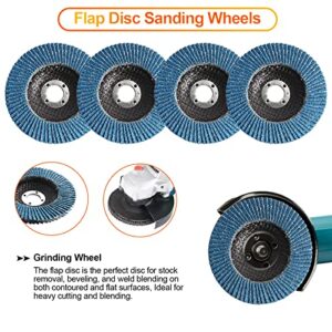 9Pcs Angle Grinder Carving Disc Kit Including 3 Wood Shaping Grinding Disc, Speedcutter, Wood Carving Chain Disc and 4 Sanding Wheels for 4" or 4 1/2" Angle Grinder for Woodworking Cutting and Shaping