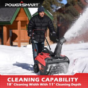 PowerSmart Snow Blower Gas Powered, 21 Inch Single Stage Gas Snow Thrower, 212CC Gasoline Engine Snowblower for Yard