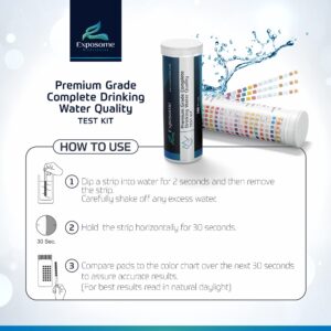 Lab Grade 17 in 1 Drinking Water Test Kit. Detect Multiple Water Chemical Contaminants and Coliform Bacteria in Water. 100 Test Strips + 2 Bacteria Tests. FSA - HSA Reimbursement Eligible