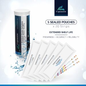 Lab Grade 17 in 1 Drinking Water Test Kit. Detect Multiple Water Chemical Contaminants and Coliform Bacteria in Water. 100 Test Strips + 2 Bacteria Tests. FSA - HSA Reimbursement Eligible