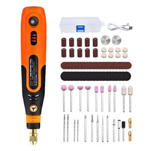 goxawee mini cordless rotary tool with 105pcs accessories, 5-speed 18000rpm and usb charging, multi-purpose power rotary tool with 3.7v li-ion battery for handmade crafting and diy creations.