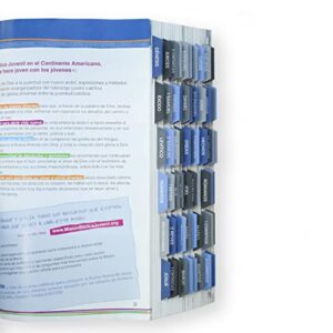 pez de papel pestañas para biblia católica, en español. catholic bible tabs, in spanish (azul y gris/blue and gray)