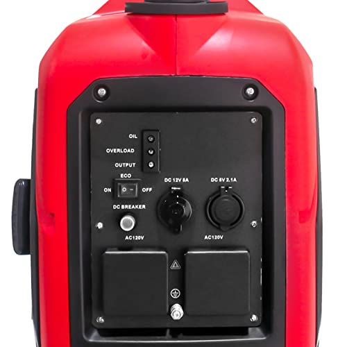 KOSTA Portable Inverter Generator, 2000 Watt Ultra Quiet Inverter Gasoline Generator, EPA III Compliant, Eco Mode Function, Ultra Light, Suitable for Backup Home and Camping(K-GAS2000)