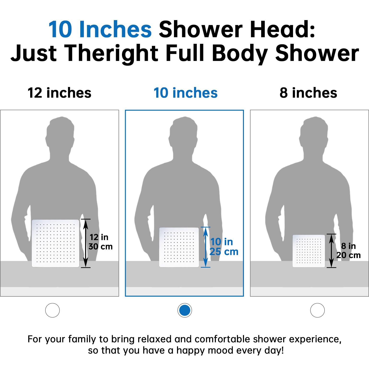 G-Promise All Metal 10 Inch Rainfall Shower Head with Handheld Spray Combo| 3 Settings Diverter|Adjustable Extension Arm with Lock Joints |71 Inches Stainless Steel Hose (chrome)