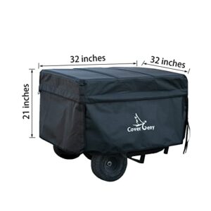 Cover Geny Generator Running Cover, Heavy Duty Generator Tent Covers While Running, Outdoor Waterproof Rain Enclosure, for Open Frame Portable Generators 4500 Watt - 12000 Watt Black