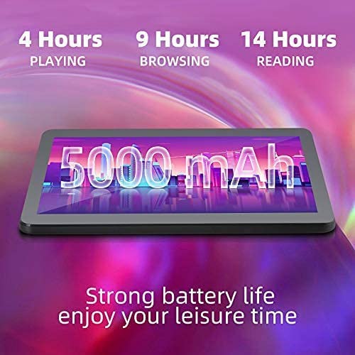 AWOW Tablet 10.1 inch Android 10 go Tablet, Quad-Core Processor, 32GB Storage Tablet Computer, 1024x600 LCD Display, 0.3MP and 2MP Camera, 2.4G WiFi, Bluetooth 4.0, 5000mAh Battery Capacity, Black