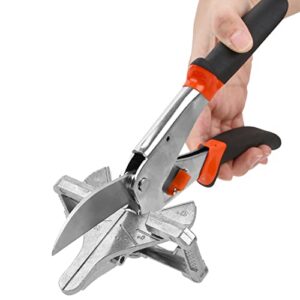 jutaeer pvc scissors multifunctional angle shear upgrade miter shears,0-135 degree adjustable angle trim shear,multifunctional trunking shears for cutting soft wood, plastic, pvc and more