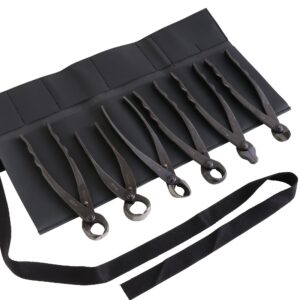 wazakura made in japan complete 6pcs bonsai cutter tools set with case: concave branch cutter, knob cutter, jin plier, wire cutter, trunk splitter, root cutter in carbon steel. bonsai tool kit