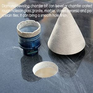 Diamond Beveling Chamfer Bit 1-7/8" (48mm) Dia x 5/8"-11 Threads for Marble Glass Granite Countersink Bits Existing Holes Trimming (Blue)