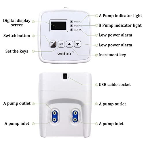 Automatic Watering System 15 Potted Plants, Dual-Pump Irrigation Kit, 49ft Tube Plant Self Watering System with LCD Screen & 5V USB Power Operation for Indoor Potted Plants, Vacation Plant Watering