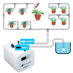 Automatic Watering System 15 Potted Plants, Dual-Pump Irrigation Kit, 49ft Tube Plant Self Watering System with LCD Screen & 5V USB Power Operation for Indoor Potted Plants, Vacation Plant Watering