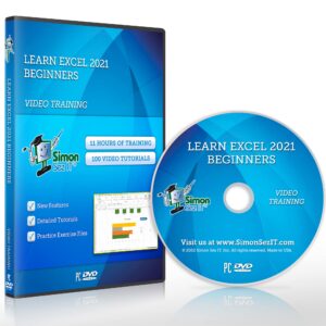 Microsoft Excel 2021/365 Training Course by Simon Sez IT: Excel DVD Course For Absolute Beginners – Excel Video Tutorials Including Exercise Files