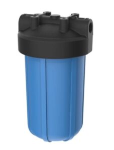 pentair pentek 150470 big blue filter housing, 3/4" npt #10 whole house heavy duty water filter housing with high-flow polypropylene (hfpp) cap, 10-inch, black/blue